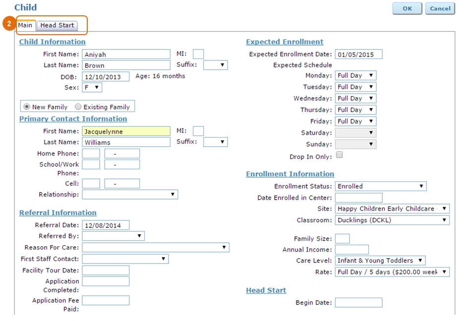 Adding a New Child | ChildWare