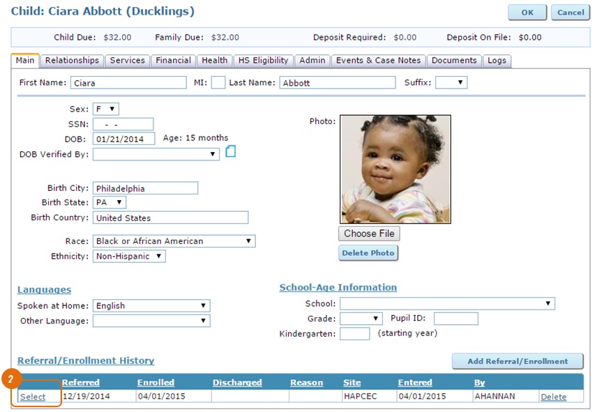Discharging a Child | ChildWare
