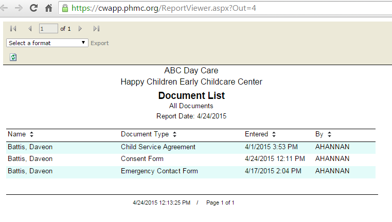 Documents (ChildWare PLUS) | ChildWare