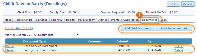 Documents (ChildWare PLUS) | ChildWare